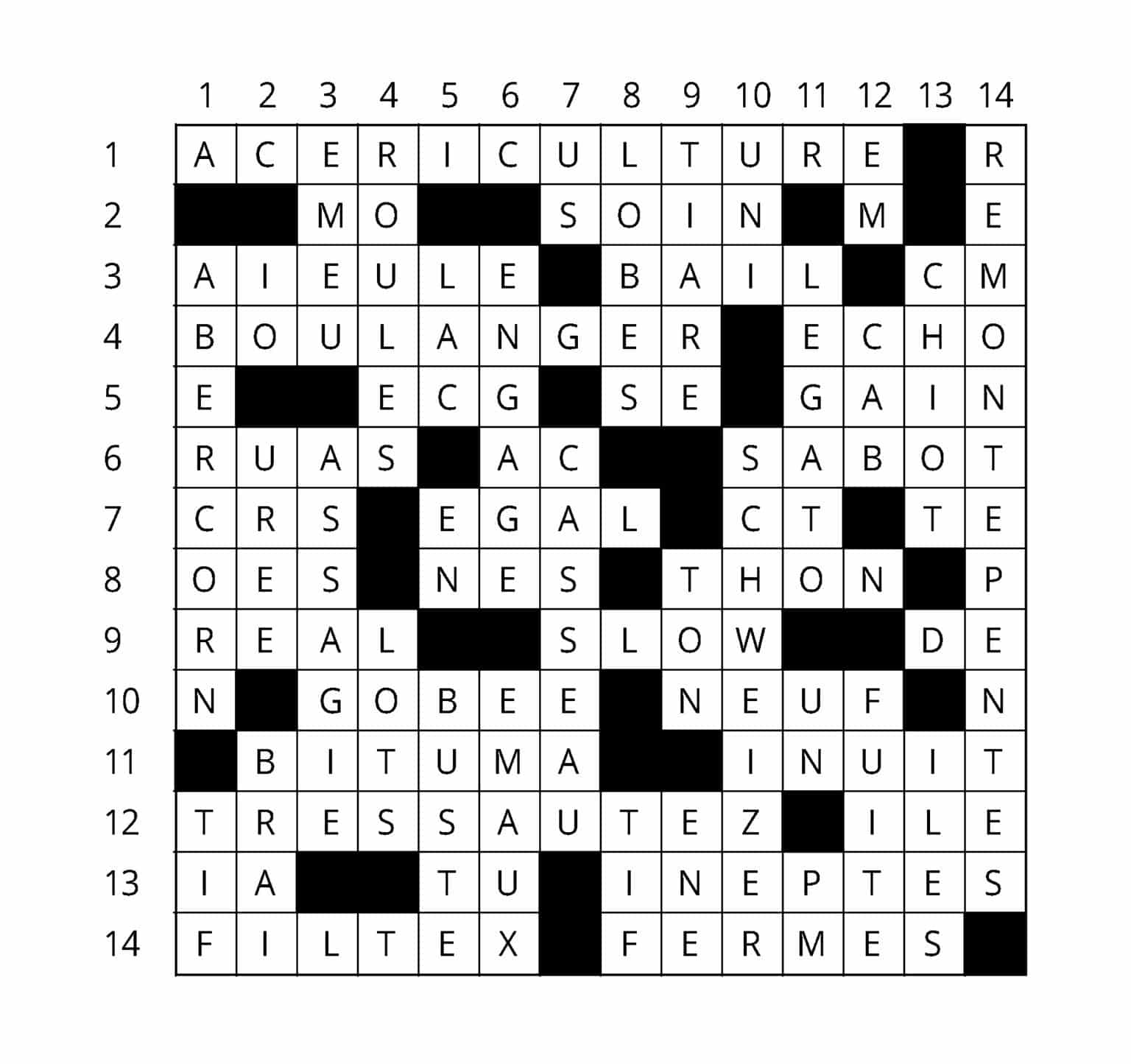 Mots croisés - Printemps/Spring 2021